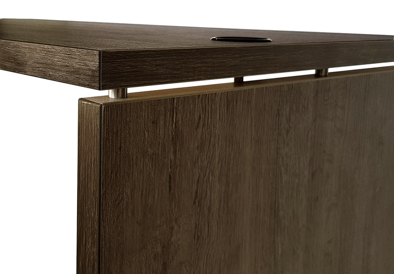 Office Desk Shell With Floating Top 1350Wx700D- Aged Stone – kowsa-7